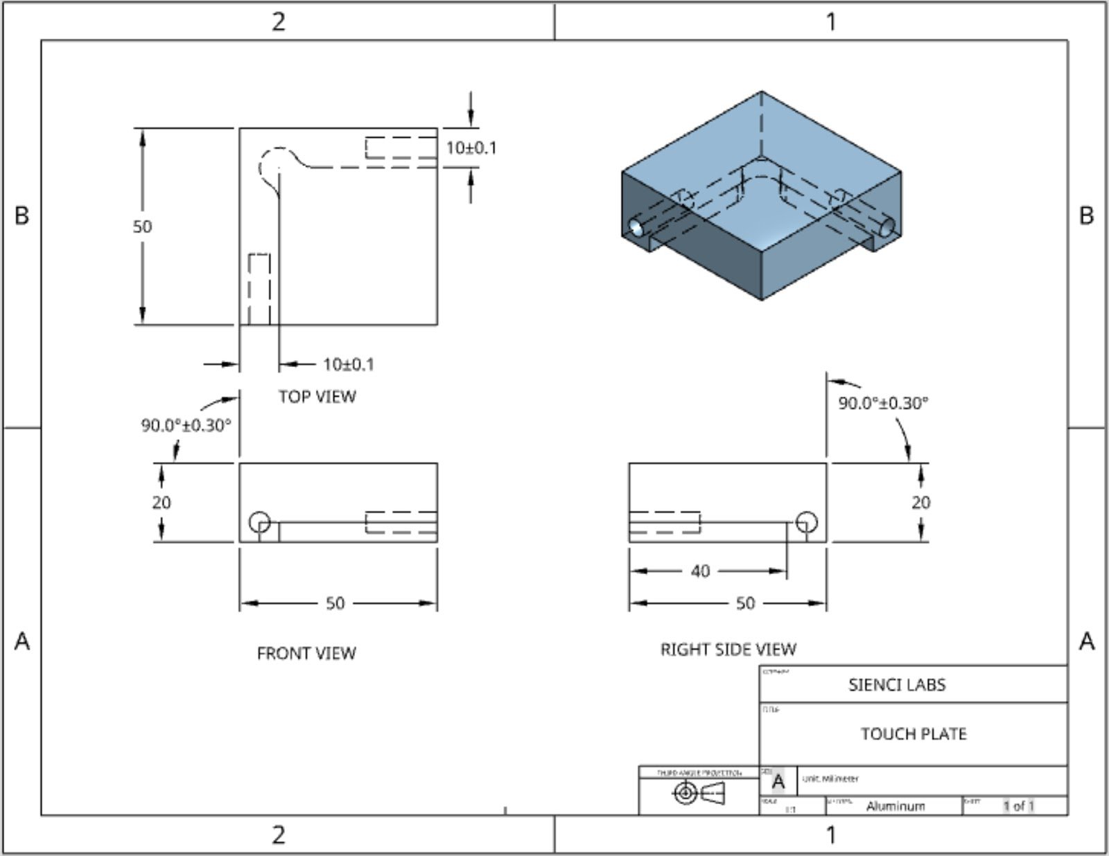 Touch Plate - LongMill MK2 CNC