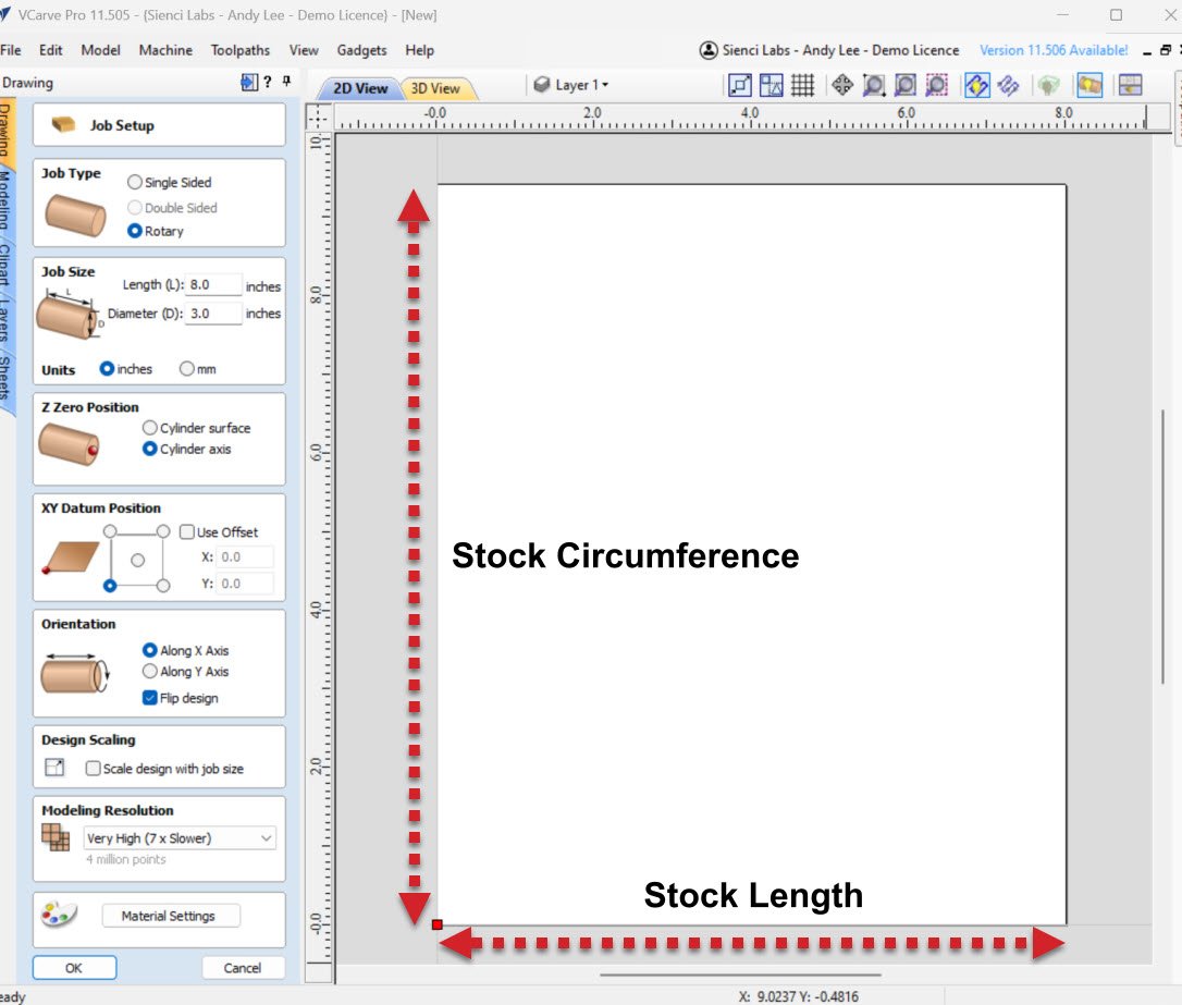 Software - Vortex Rotary Axis